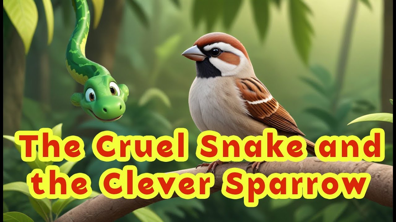 The Cruel Snake and the Clever Sparrow | Kids Stories - YouTube