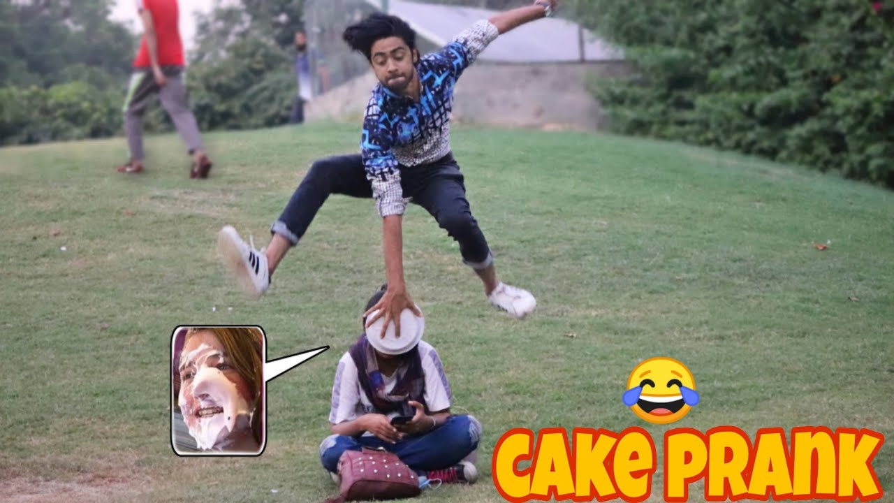 pie prank on Girl's | part 1 | funny reaction | AJ Pranks - YouTube