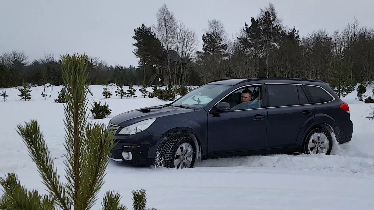 Subaru Outback in snow - YouTube