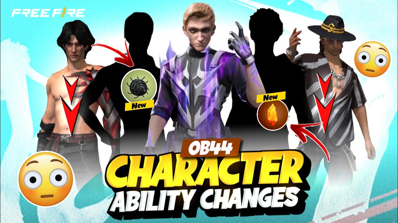 3 New Character 💥😮| Characters Ability Changed | Ob 44 Update Free Fire ...