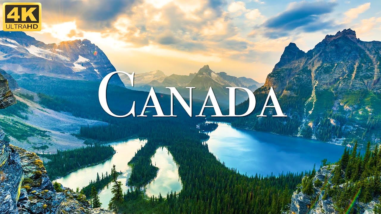 FLYING OVER CANADA (4K UHD) - Relaxing Music Along With Beautiful ...