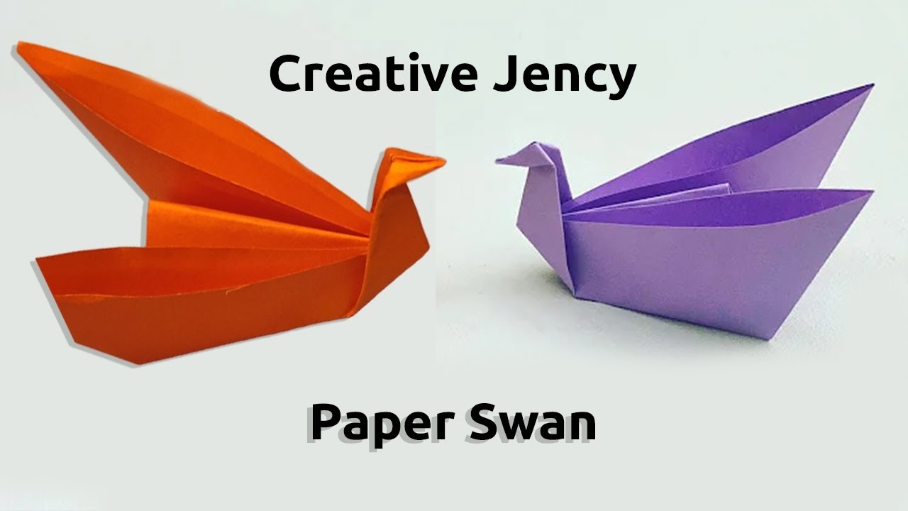 DIY Paper Swan Making | Simple and Elegant Origami Craft - YouTube