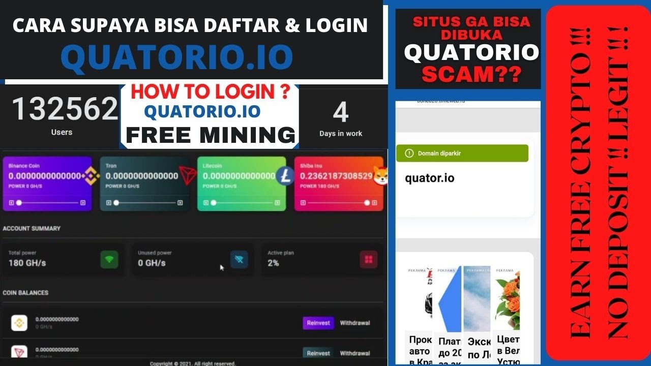 CARA BERMAIN QUATORIO.IO SUPAYA TIDAK ERROR. SITUS MINING TERBARU LEGIT ...