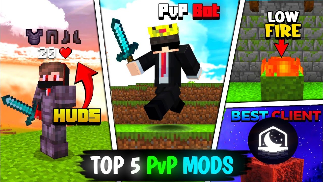 Top 5 Best PvP Mods For Minecraft PE 1.21+ 🔥| Best PvP Mods For MCPE😎 - YouTube