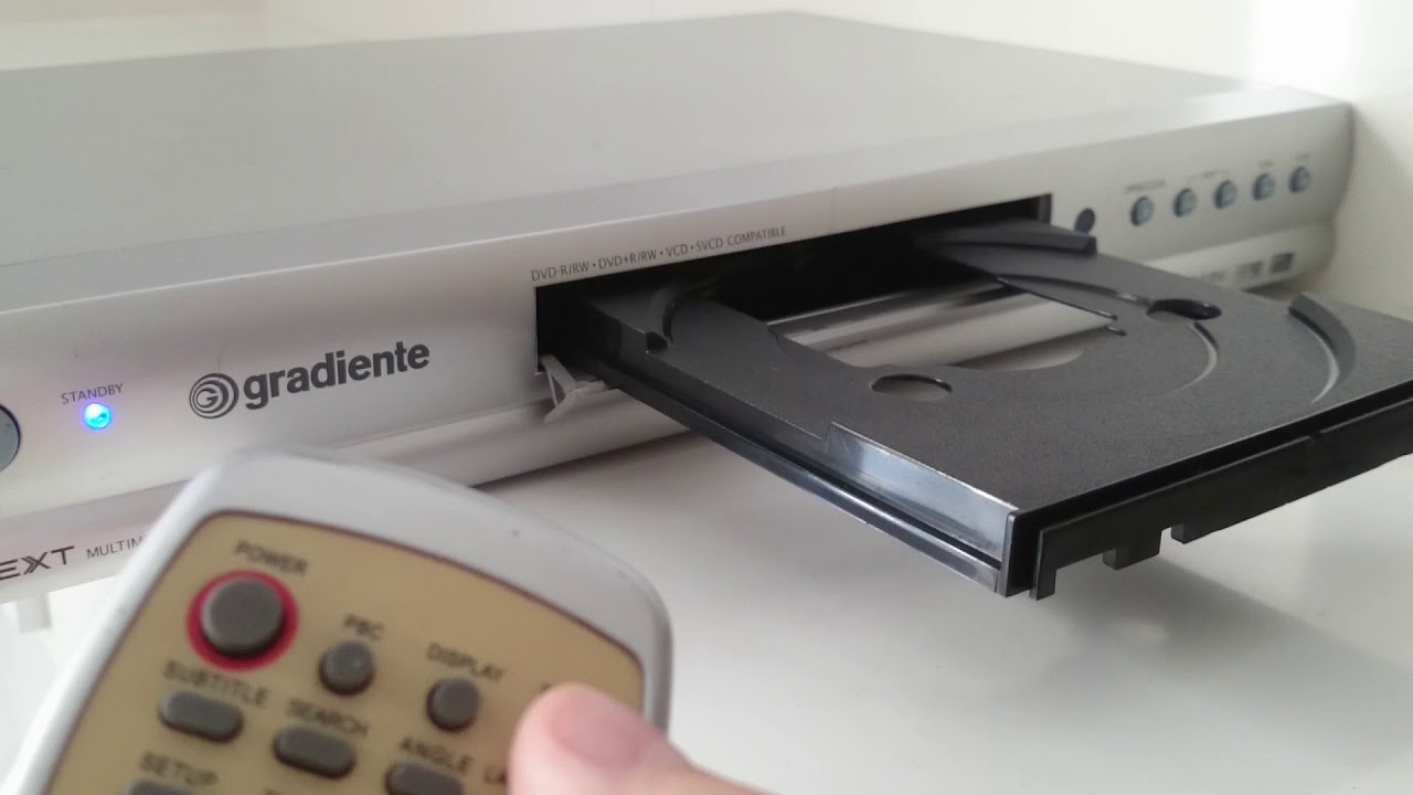 DVD PLAYER GRADIENTE D-201 funcionando com controle remoto - YouTube