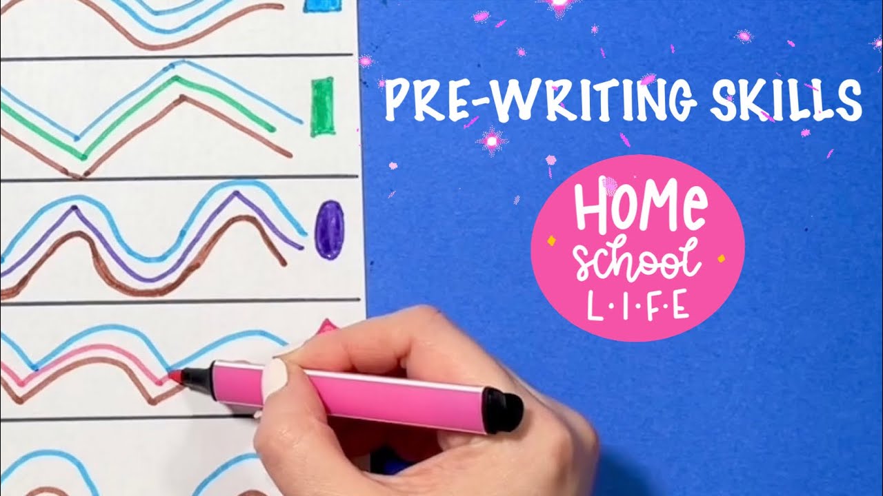 PRE-WRITING SKILLS and STROKES with DIY WORKSHEET for pre-schoolers and ...