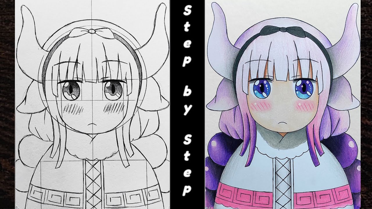 How to Draw"Kanna Kamui"step by step(tutorial)for beginners||Miss ...