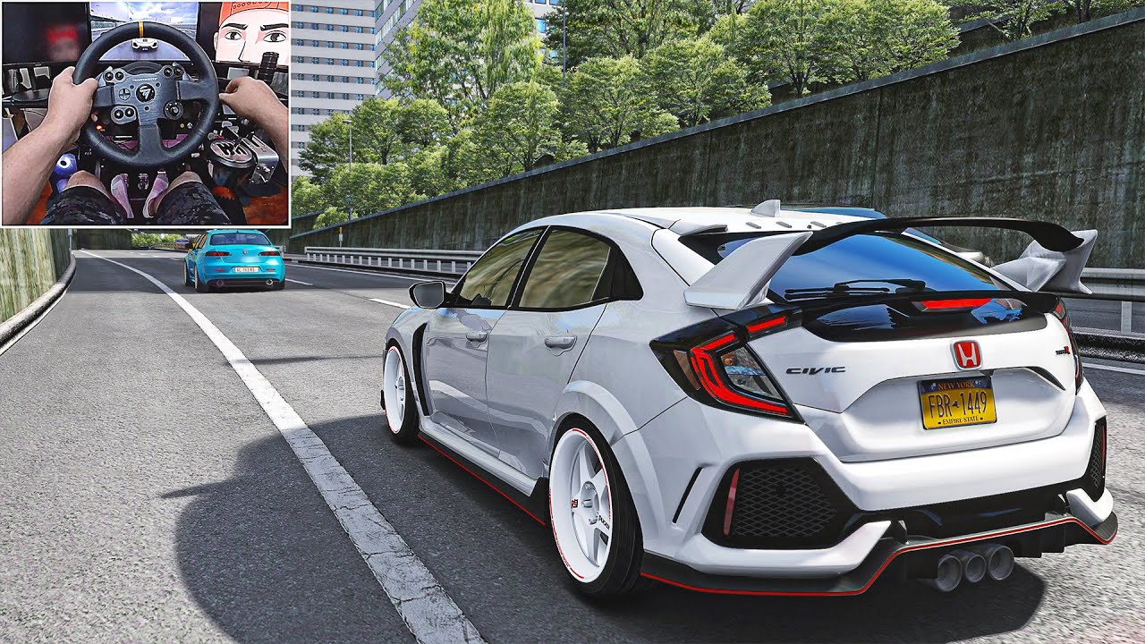 Assetto Corsa Honda Civic Type R Weaving Through Traffic Steering Wheel ...