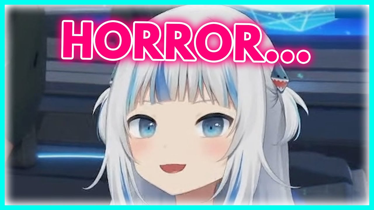 Gura starts Gag when Play Horror Game - YouTube