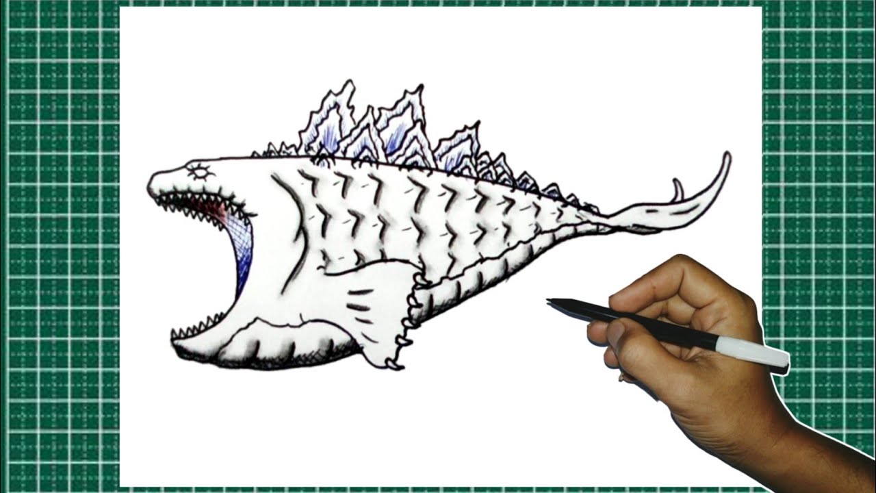 How to Draw Bloopzilla Easily and Quickly - YouTube