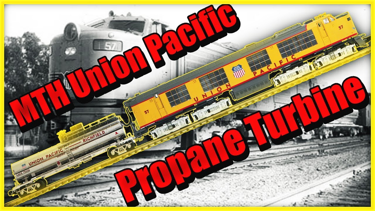 MTH Premier Union Pacific Propane Turbine O Gauge 3 Rail - YouTube