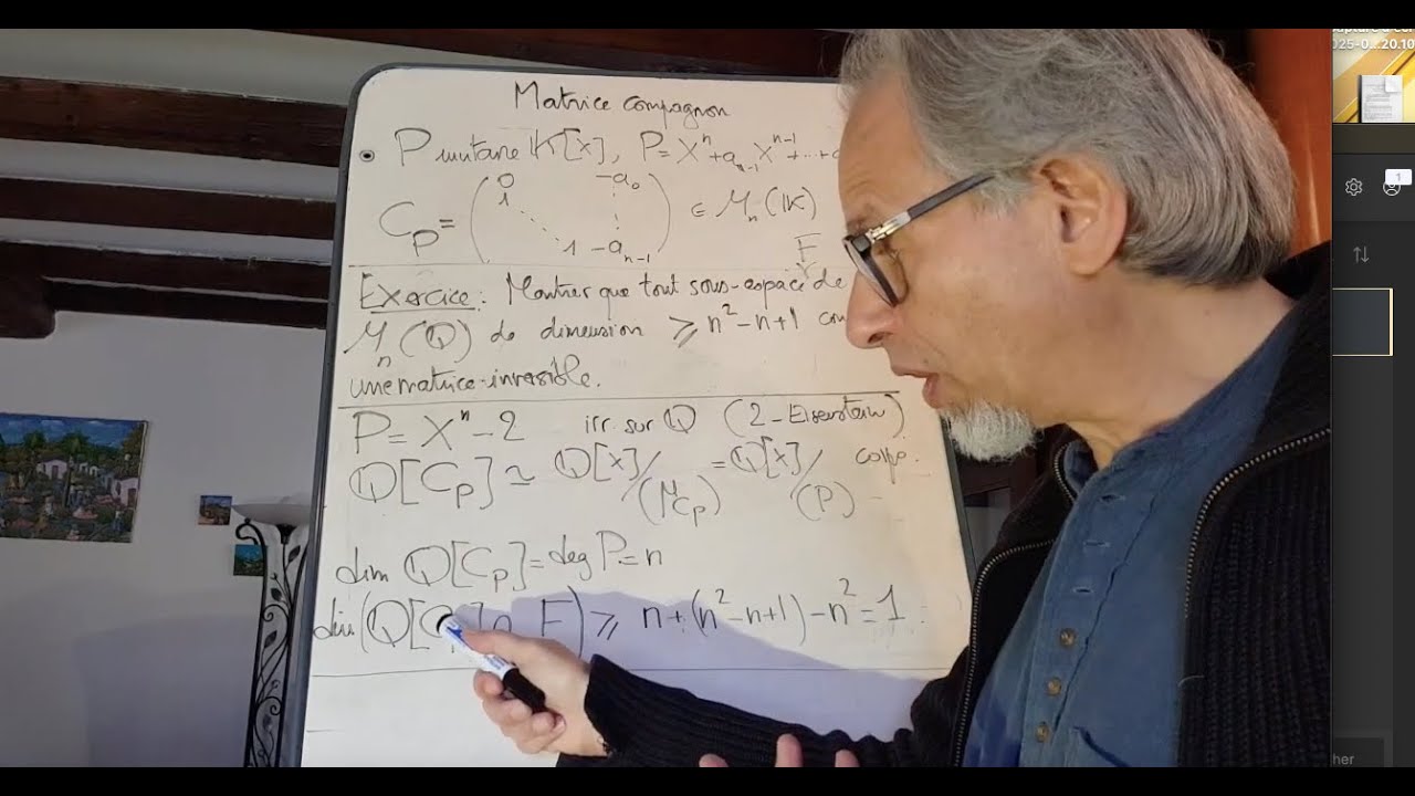 Matrices compagnon, preuves et applications - YouTube