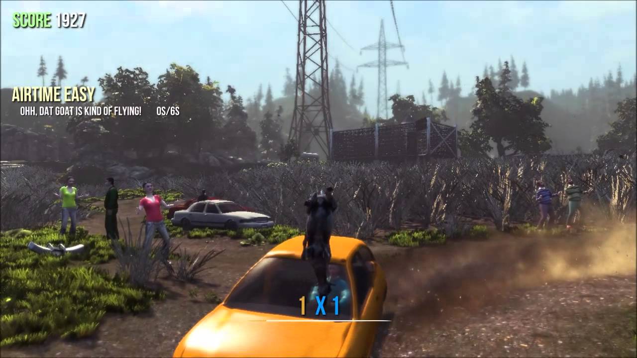 Let's Play Goat Simulator - - Goat Flipped Over A Drifting Car - YouTube