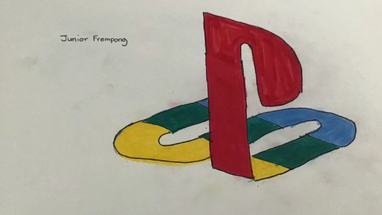 Drawing PlayStation Logo - YouTube