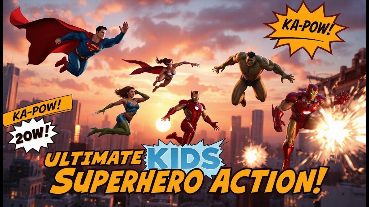 Ultimate Superhero Action! Superman, Hulk, Iron Man & More | Jolly Kids ...