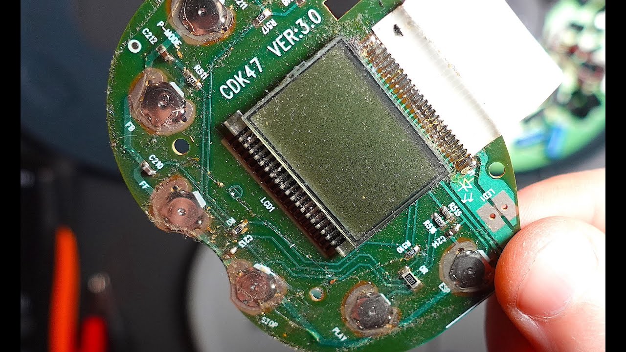 LCD repair CD player, Discman - YouTube