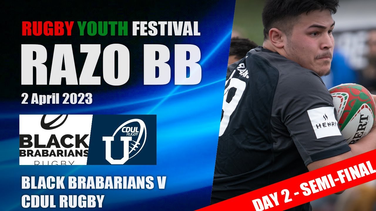 RAZO Black Brabarians V CDUL Rugby - 2 Apr 2023 | Rugby U17 - YouTube