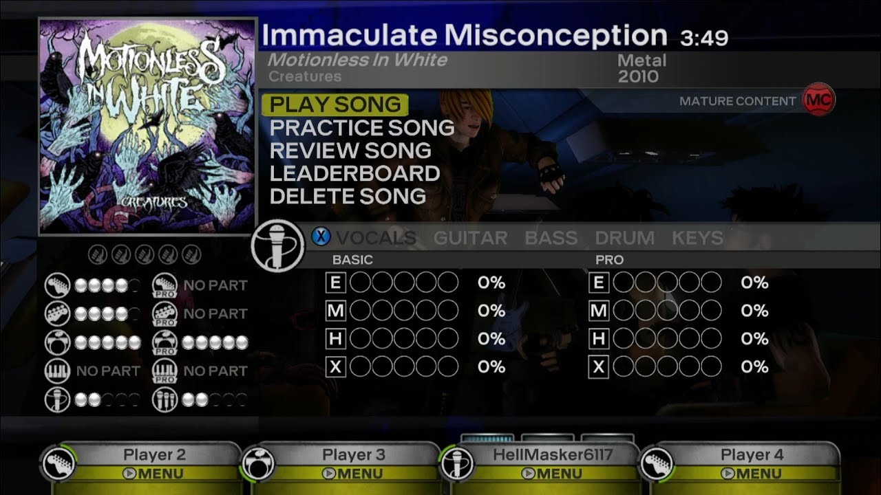 Rock Band 3 DX: Motionless In White: Immaculate Misconception [[FULL ...