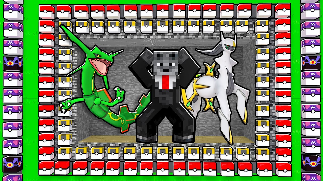 100 CAMADAS de LUCKY PIXELMON MASTER BALL vs PARK BALL no MINECRAFT ...