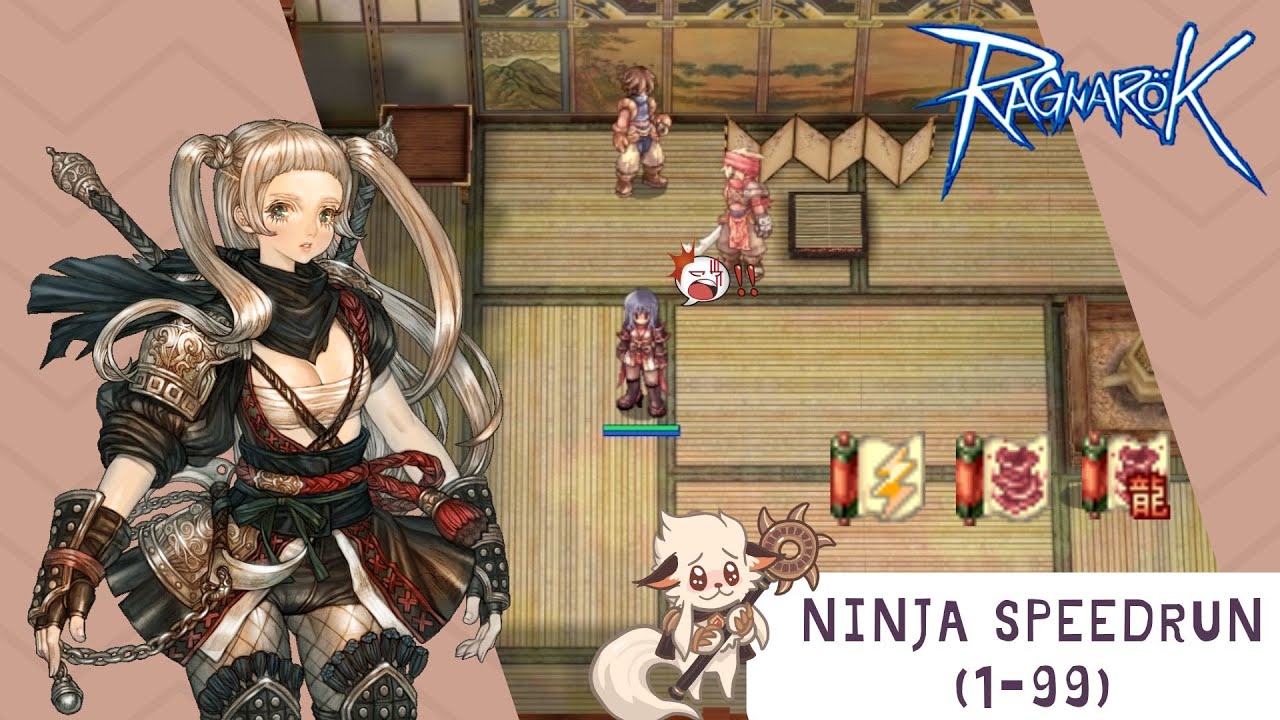 [IRO] Ragnarok Online : Ninja speed run(1-99), share my leveling map ...