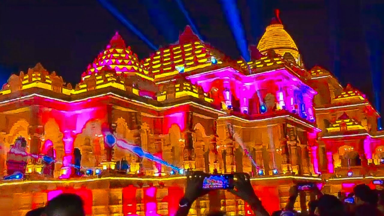 Ram Mandir Night View | Jay Shree Ram #rammandir #aayodhyarammandir# ...