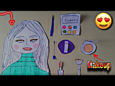 I Made a Makeover For My doll with Handmade | Paper doll | paper Makeup ...
