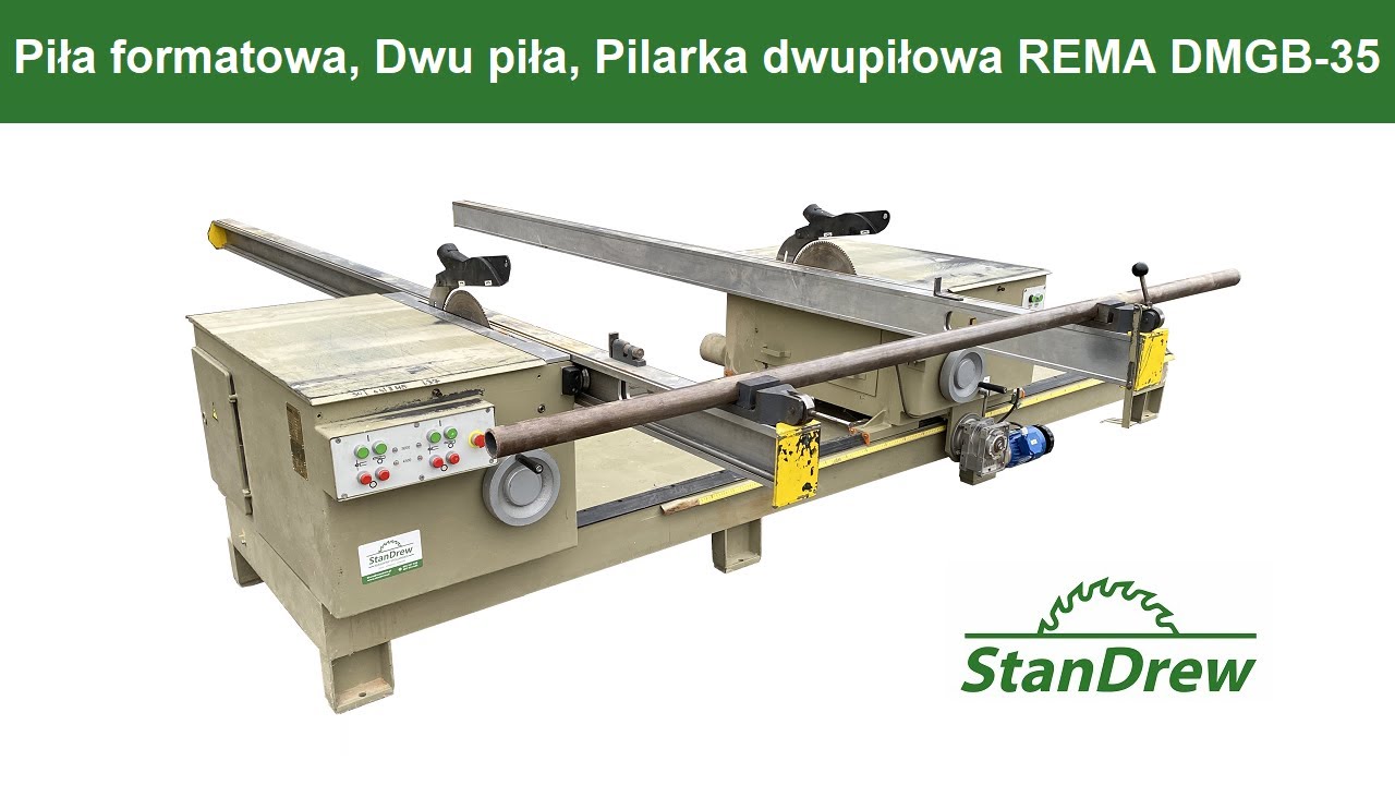 Piła formatowa REMA DMGB-35 - StanDrew maszyny stolarskie [Work of Rema ...