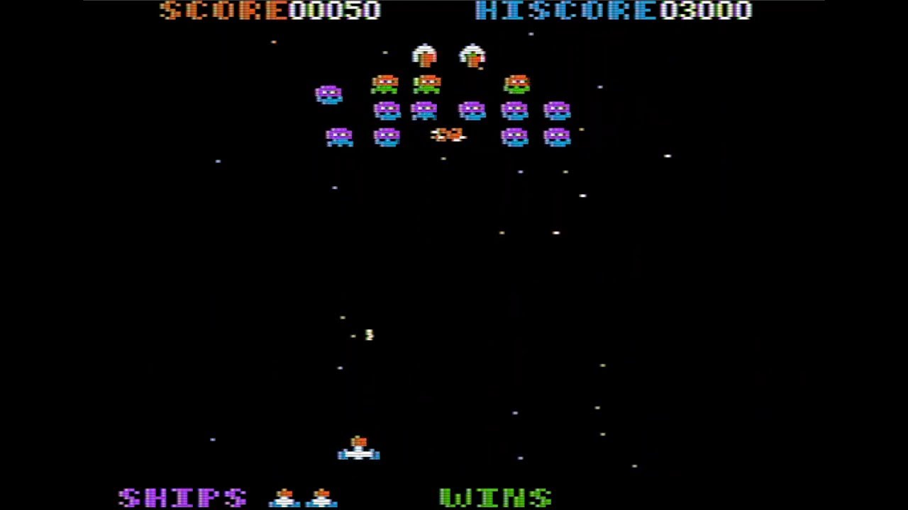 [Apple II] Galaxian ギャラクシアン, Starcraft Tokyo, Apple II, 1981. - YouTube