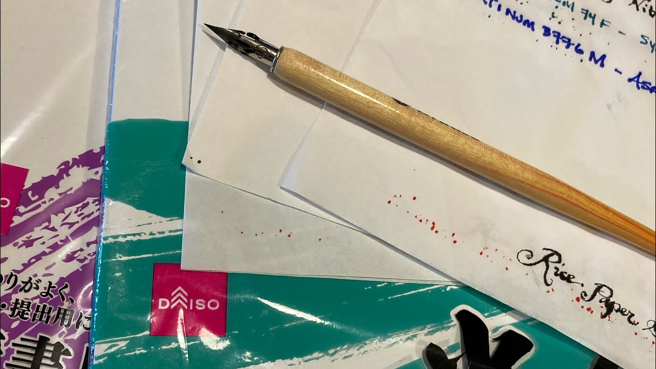 Japanese Rice Paper for Fountain Pens OR is it for Sumi ink only? - YouTube