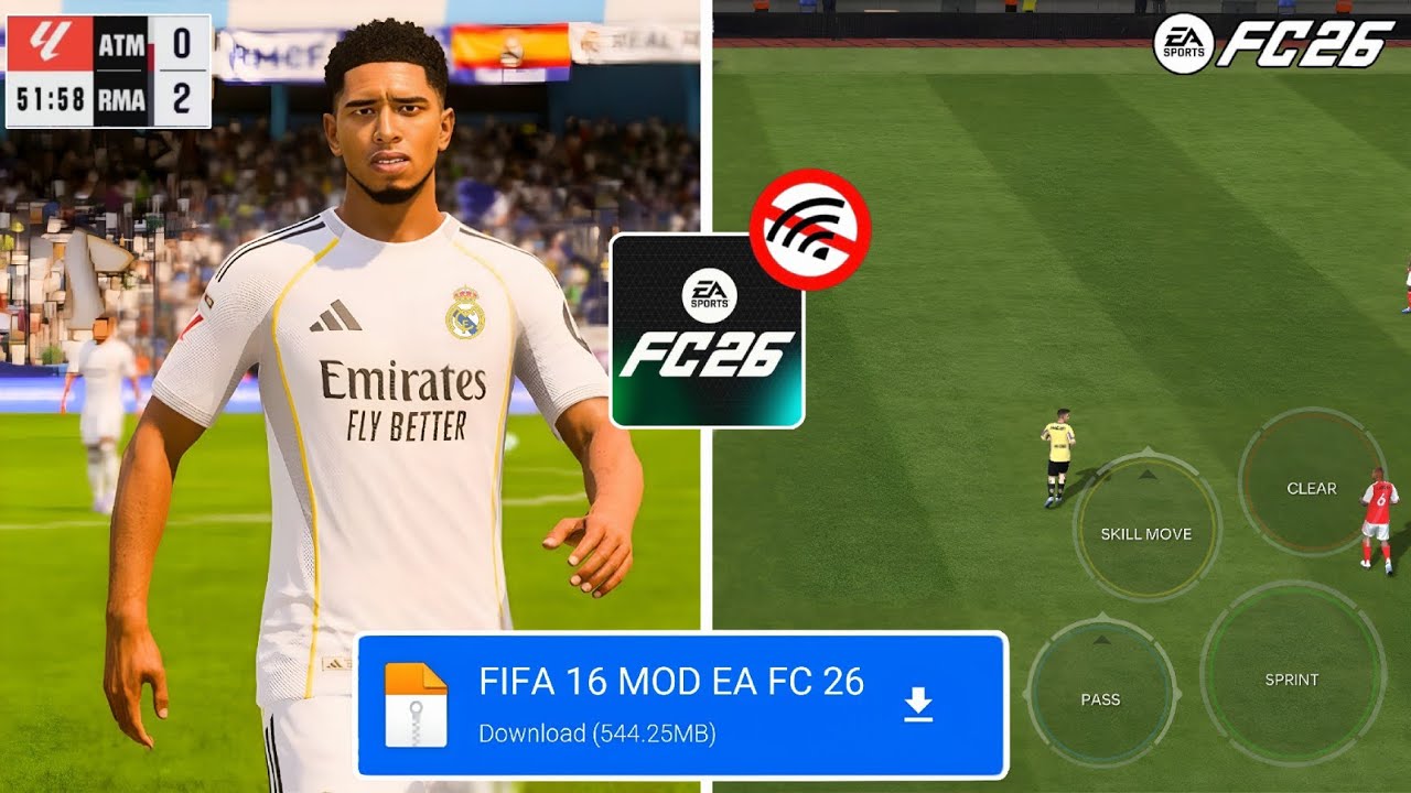 NEW UPDATE FC26! FIFA 16 MOD EA FC 26 Android Offline | Career Mode ...