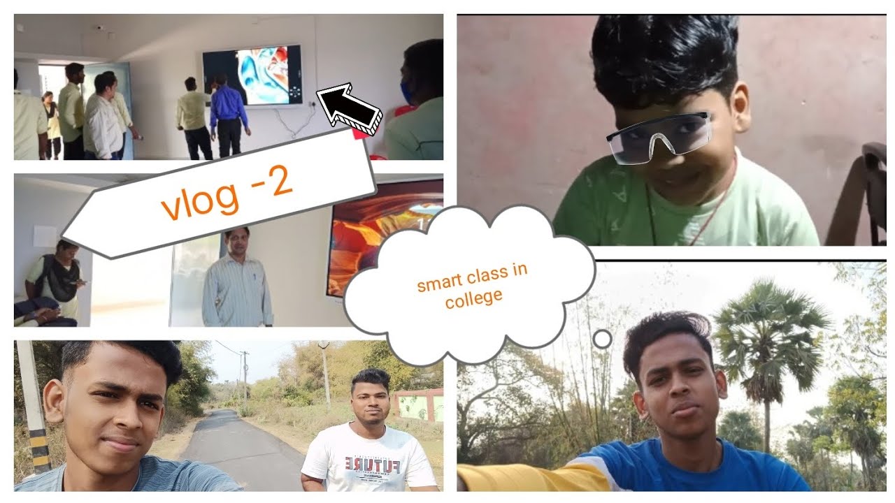 Vlog-2... College vlog in smart class room....Enjoy with friends ...