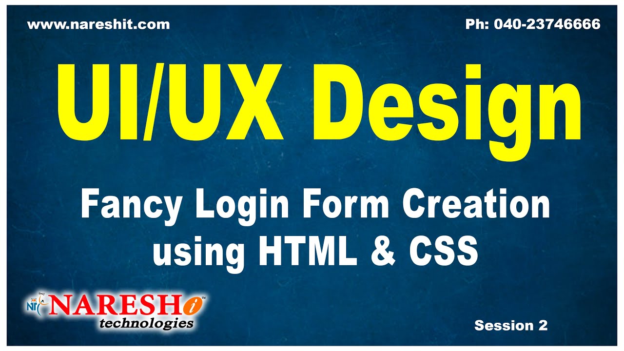 Session: 2 | Fancy Login Form Creation using HTML & CSS | CSS Tutorials ...