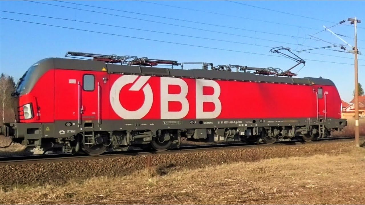 OBB Vectron loco 1293 066 on a freight train in Croatia. RCC teretni ...