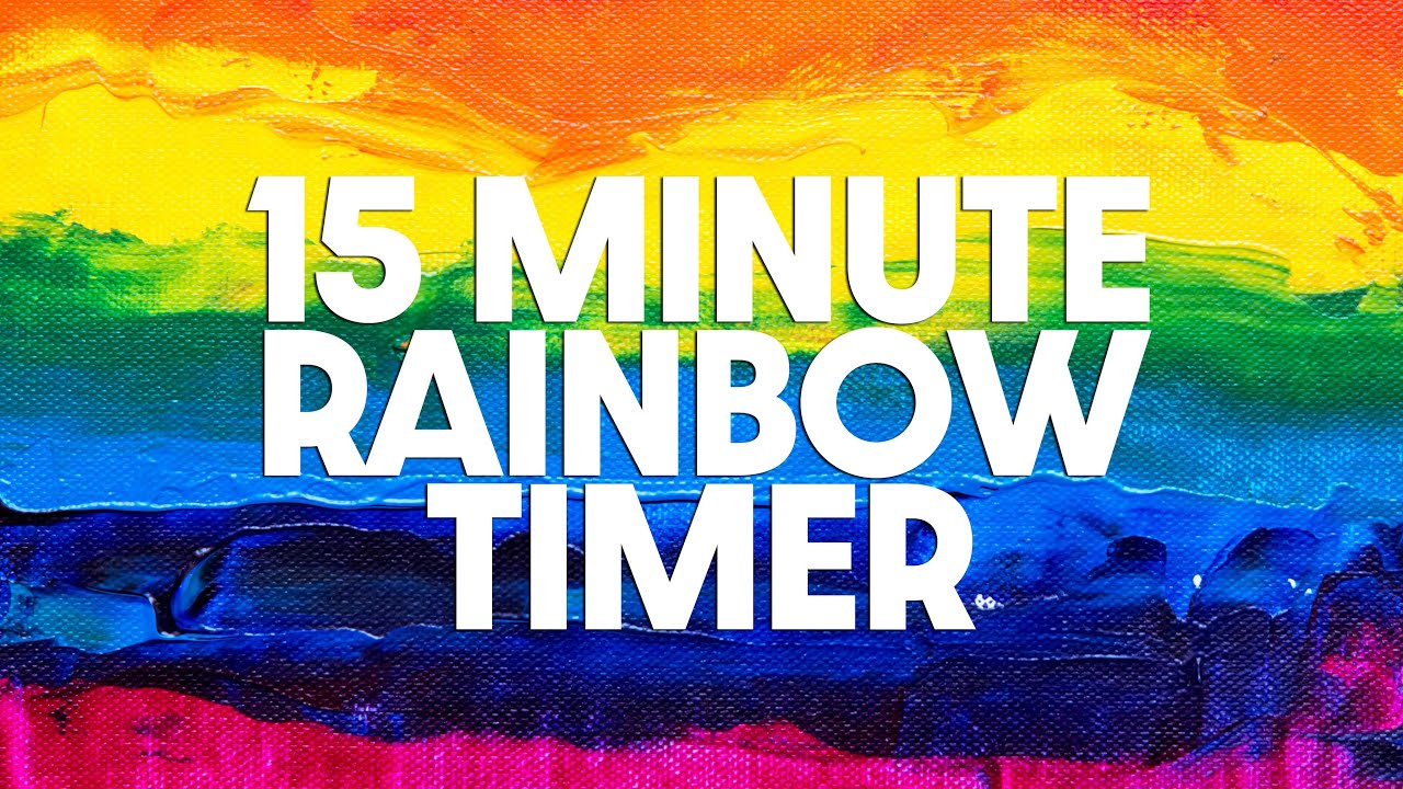 15 Minute Timer - Color Changes Every Minute - Rain Alarm Sound - YouTube