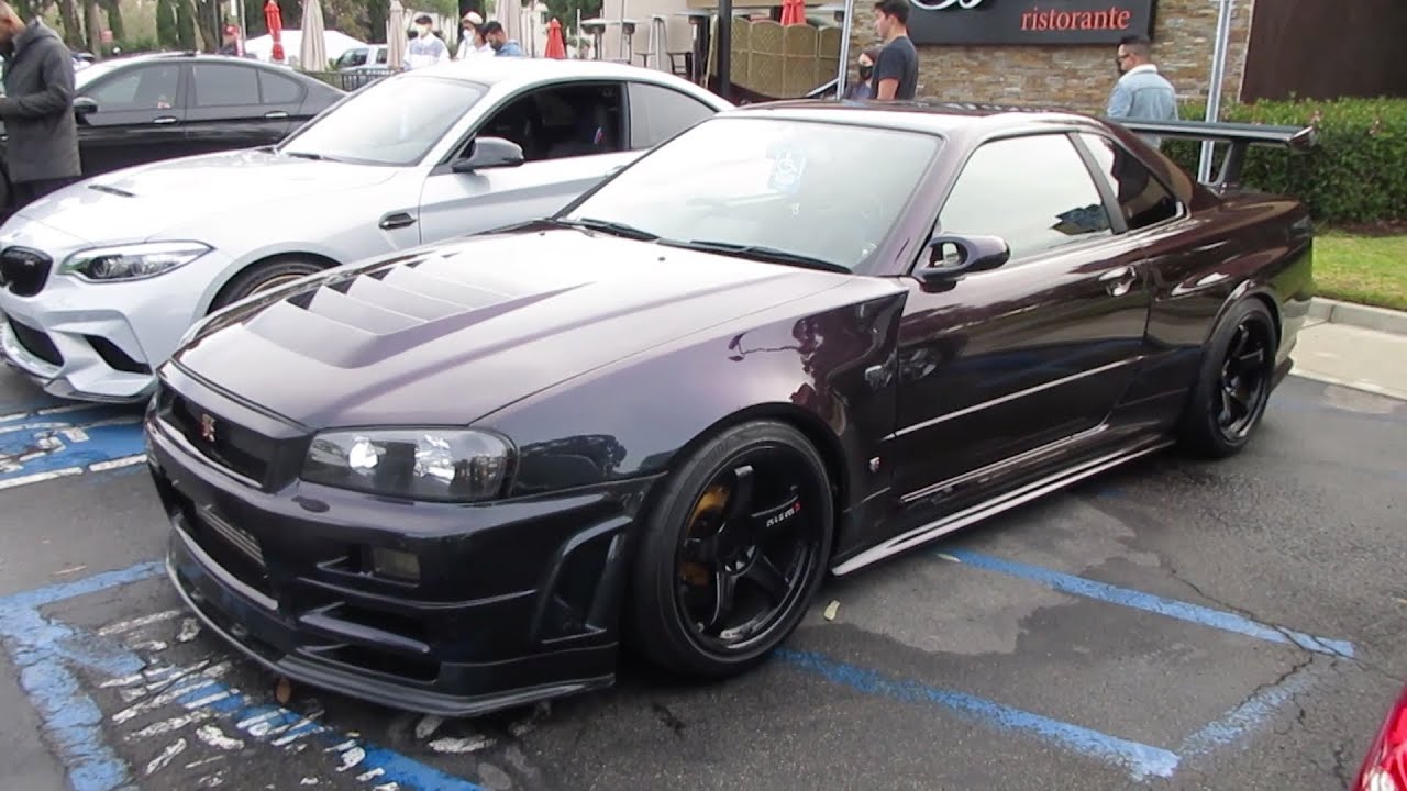 Midnight Purple II Nissan Skyline R34 GT-R V-Spec - YouTube