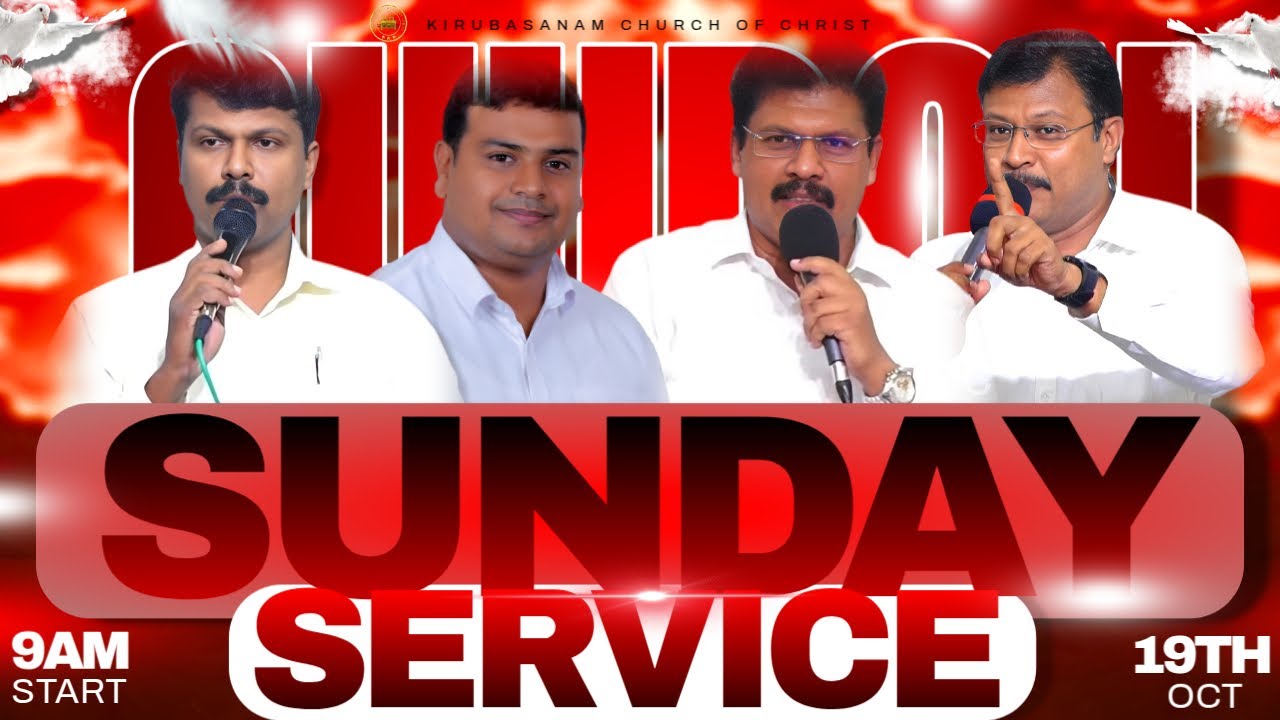 LIVE🔴 |SUNDAY SERVICE LIVE / KIRUBASANAM CHURCH OF CHRIST CHENKAVILA ...