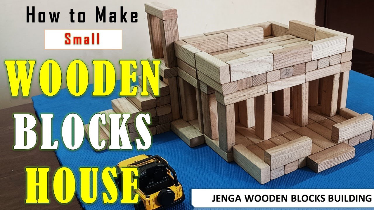Jenga Tutorial #51: Satisfying Mini Wooden Blocks House Build Super ...