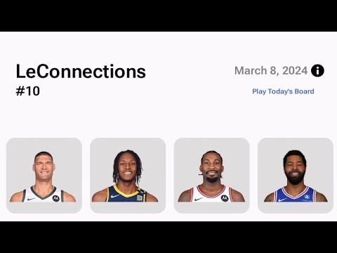 Day 6 of LeConnections - LeConnections #10 for March 7th 2024 - YouTube