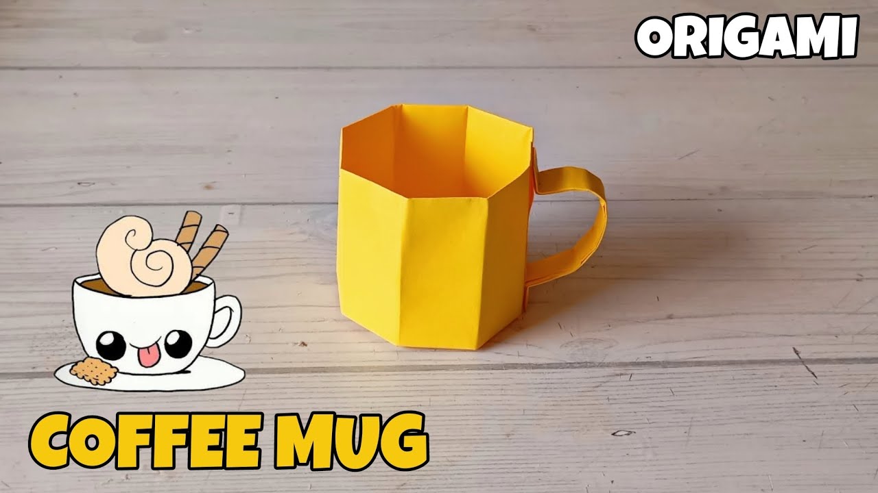 DIY PAPER COFFEE MUG ORIGAMI TUTORIAL| EASY ORIGAMI PAPER MUG CRAFT ...