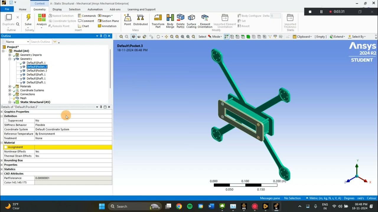 Finite Element Analysis of Aerospace Structures: Module 6 - Drone Analysis Using Ansys - YouTube