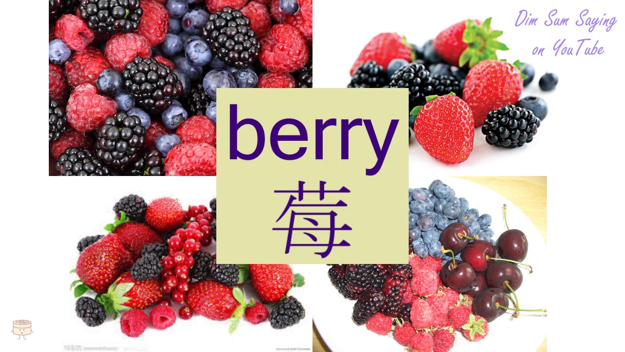 "BERRY" in Cantonese (莓) - Flashcard - YouTube