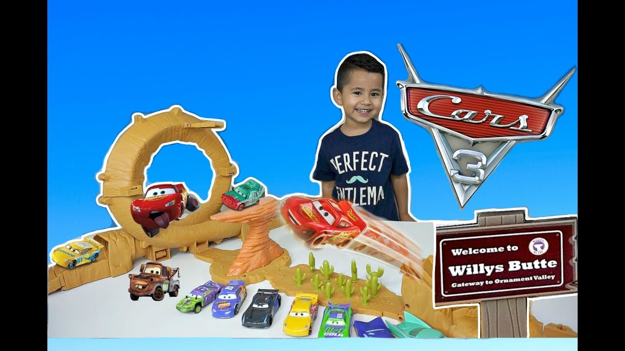 Cars 3 Willy's Butte Playset with Lightning McQueen | Disney Pixar Cars ...