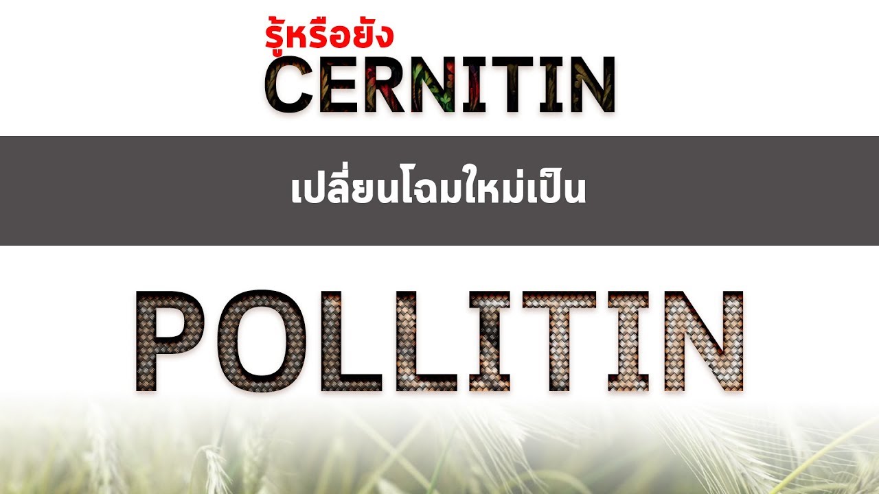 cernitin (เซอร์นิติน) เปลี่ยนเป็น pollitin (พอลลิติน) - YouTube