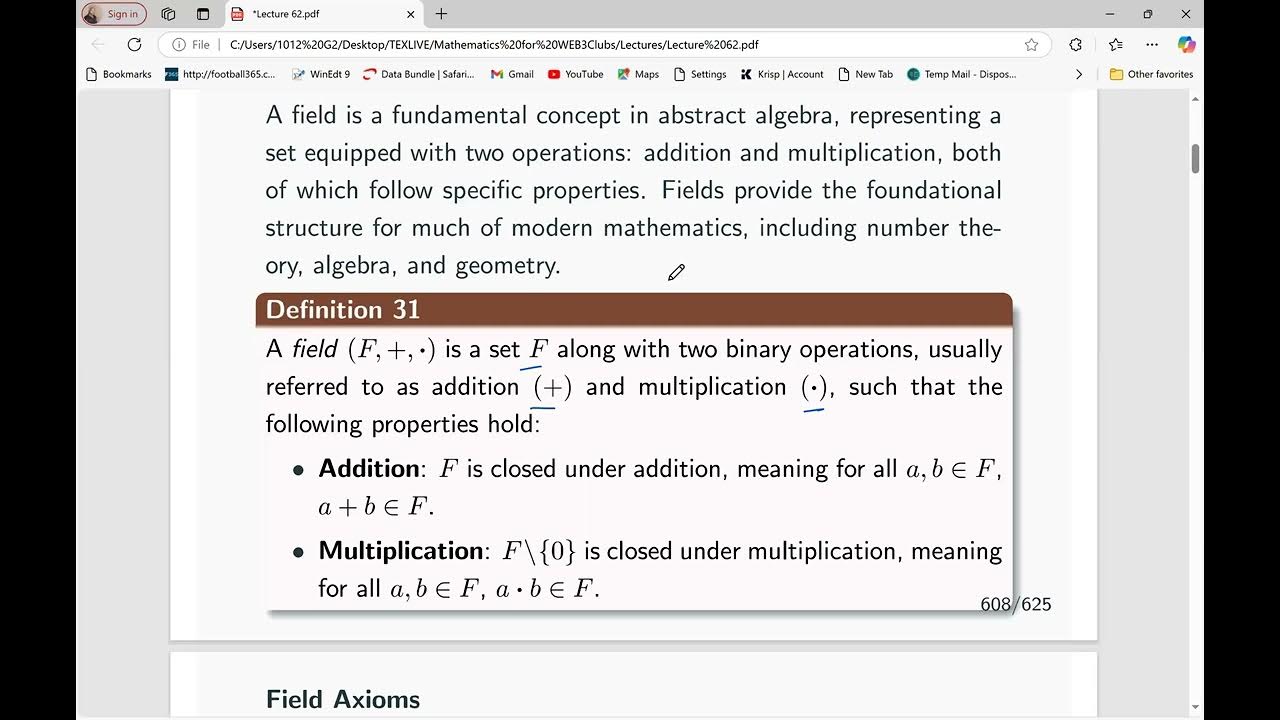 Lecture 62 - Field - YouTube