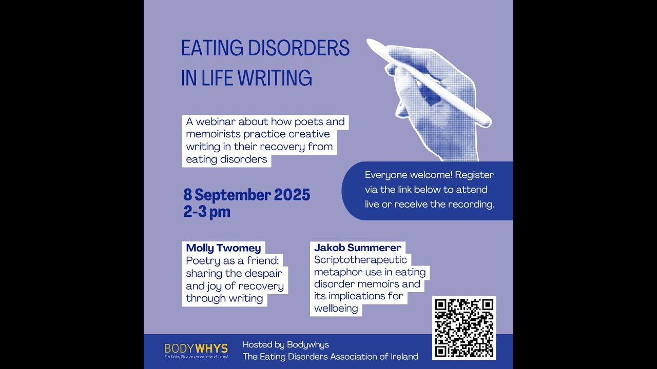Eating Disorders in Life Writing: Bodywhys webinar - YouTube