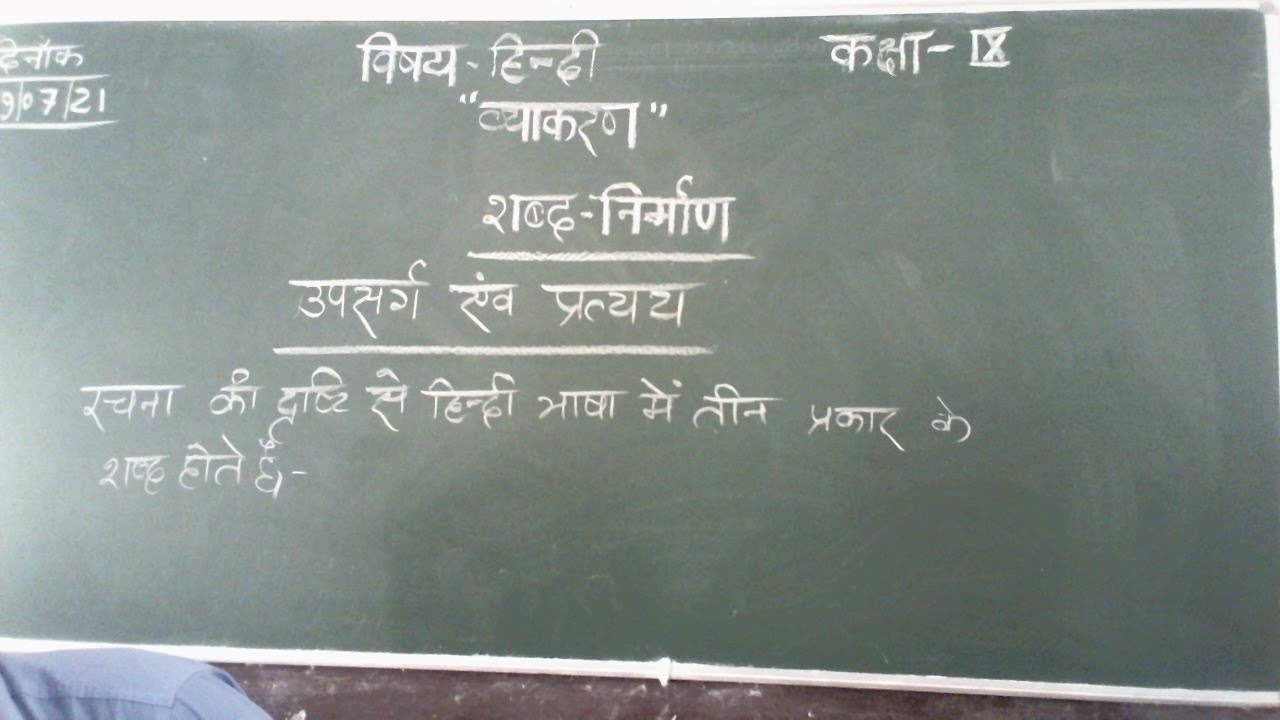 CLASS IX-HINDI- GRAMMER SHABD NIRMAN - YouTube