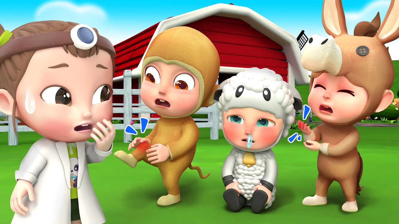 Boo Boo Farm Animals Song | Farm Animal Series Compilation | Rosoo Kids ...