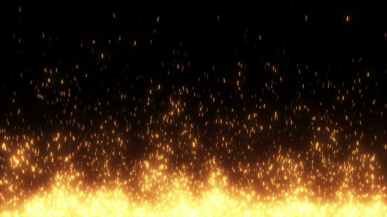 Burning Sparkling Fire Background Animation Video Effects rising sparks ...