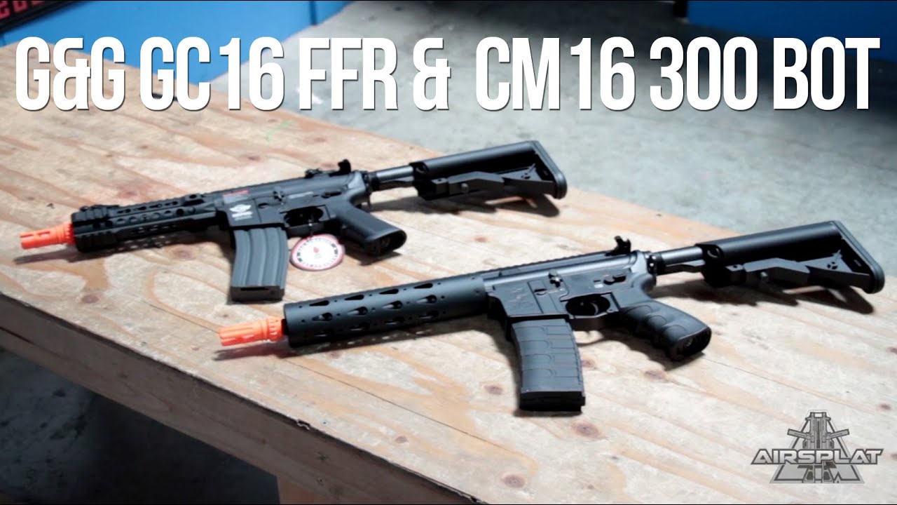 G&G GC16 FFR & CM16 BOT Airsoft AEG Rifles - AirSplat on Demand - YouTube