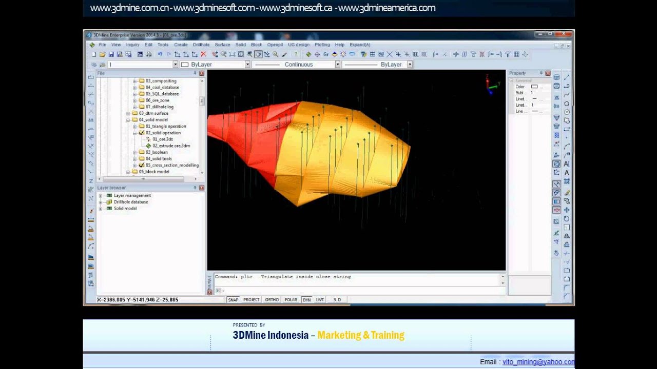 3DMINE - MINING SOFTWARE TUTORIAL SOLID - YouTube